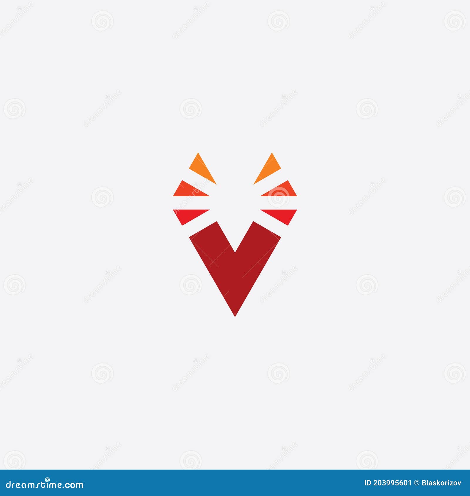 Red Icon Logo Letter V Symbol Sign Stock Vector - Illustration of ...