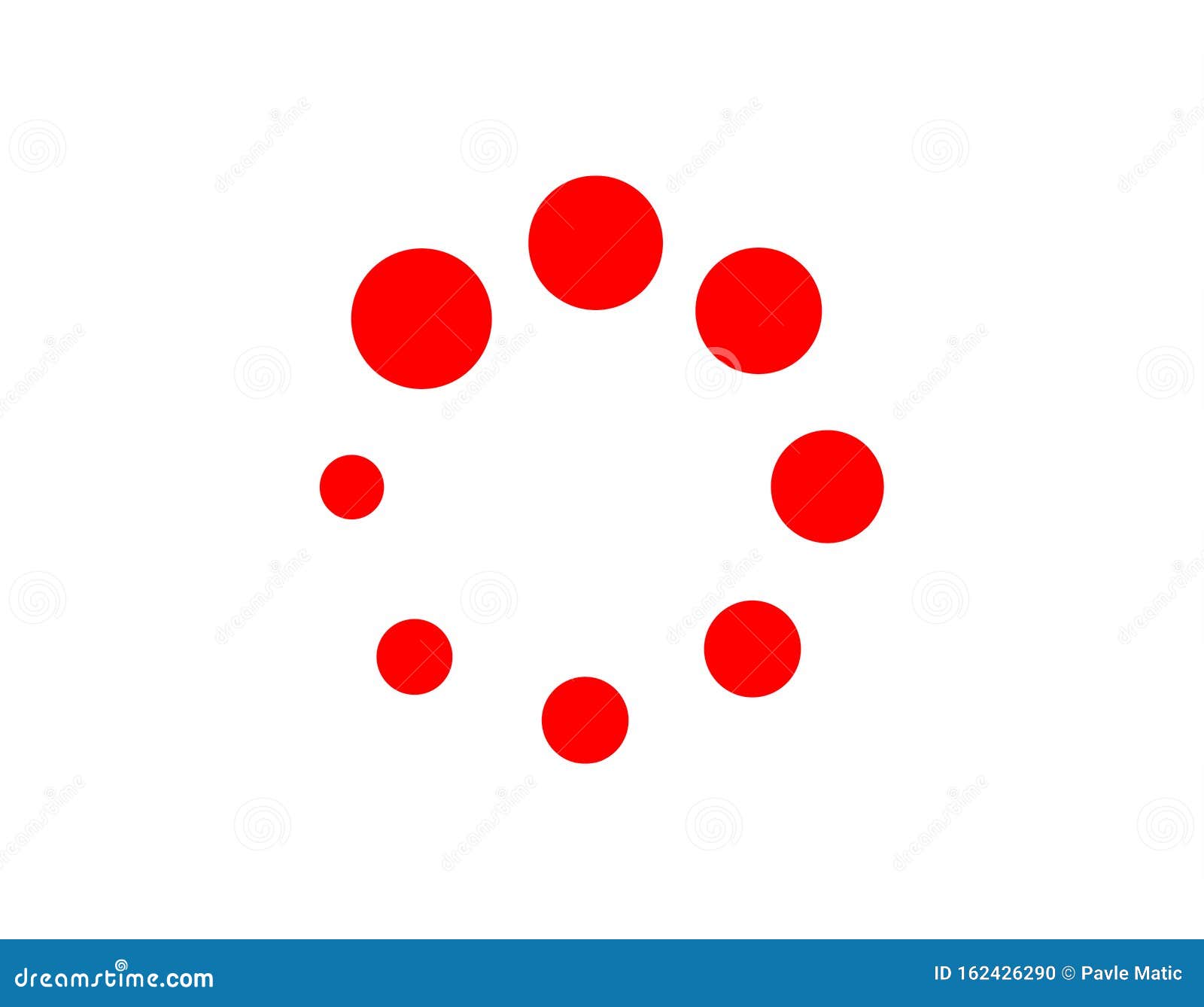Red loading icon on white stock vector. Illustration of sign - 162426290