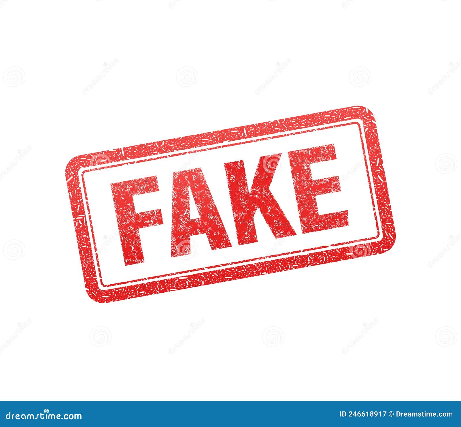 Red Icon On White Background. Red Stamp With Fake Sign. Cartoon Vector ...
