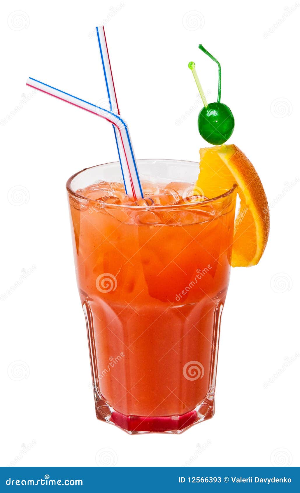 Red Icy Cocktail Isolated on White Stock Image - Image of liquid ...