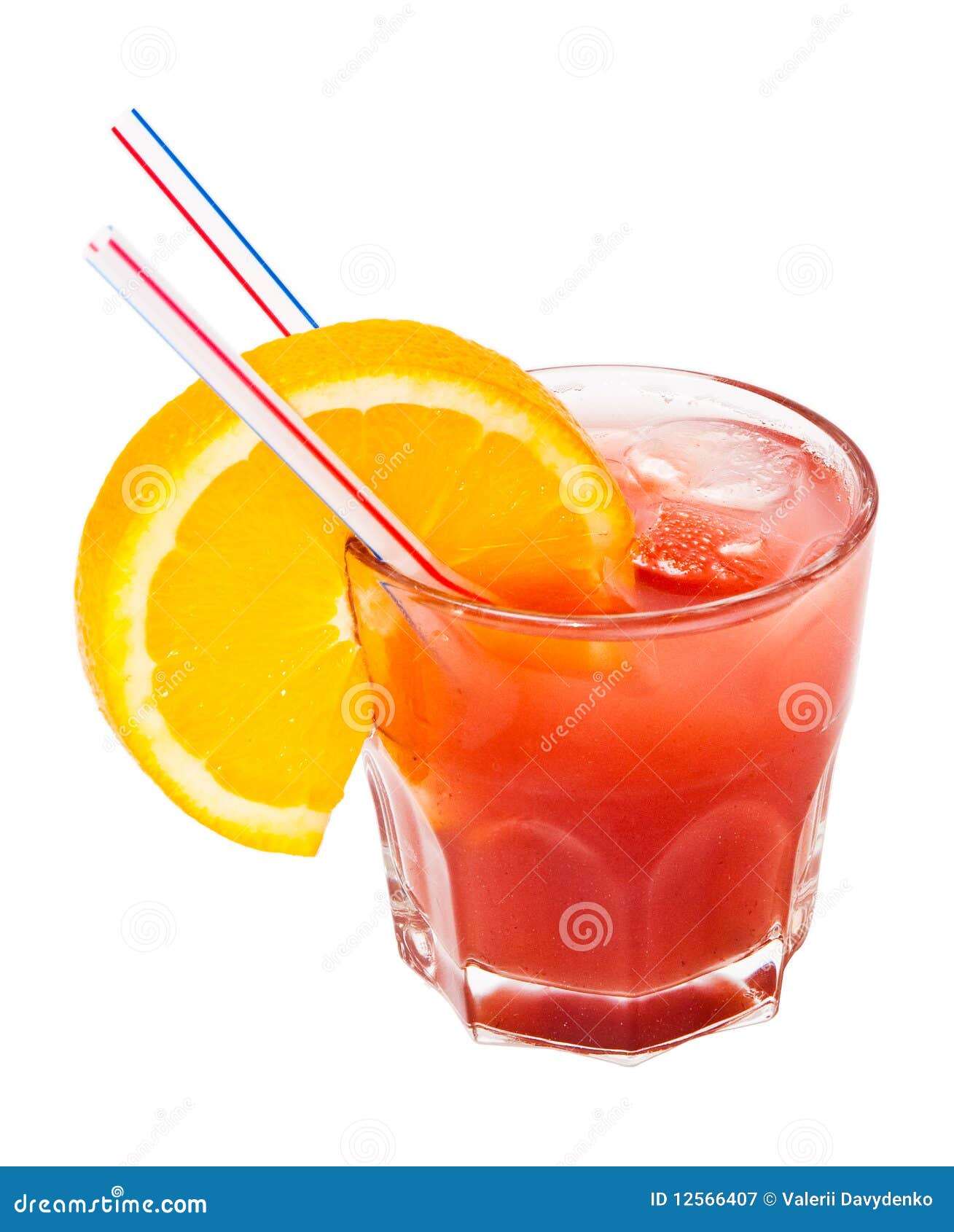 Red Icy Cocktail Isolated on White Stock Image - Image of liquid ...
