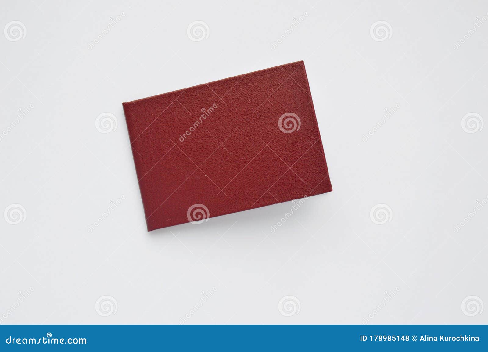 Red Identity Card Document Certificate On White Background Isolation ...