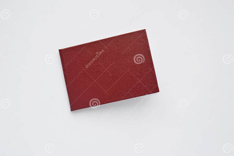 Red Identity Card Document Certificate on White Background Isolation ...