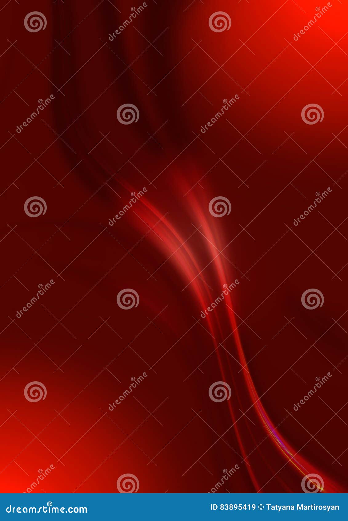 Red Illuminated Background With Falling Sparkling Red Waves Royalty ...
