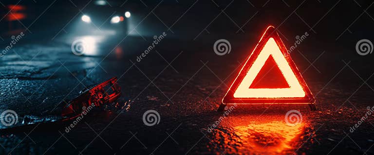 Red Illuminated Triangular Warning Signs are Effective in Wet, Misty ...