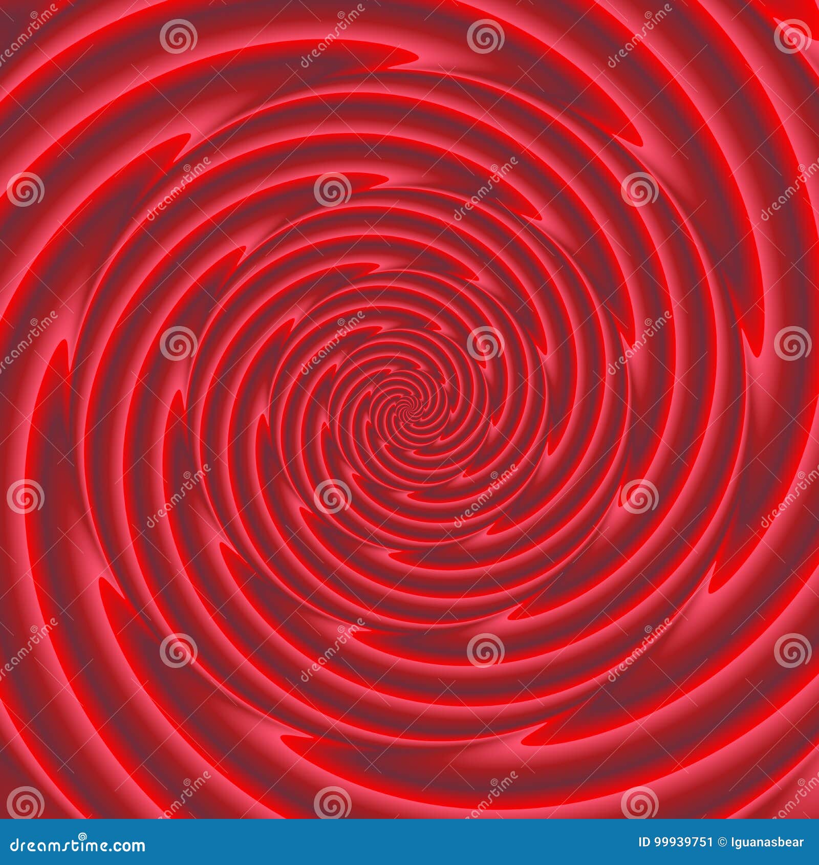 Red Spiral Pattern - Digitally Rendered Background Stock Illustration ...