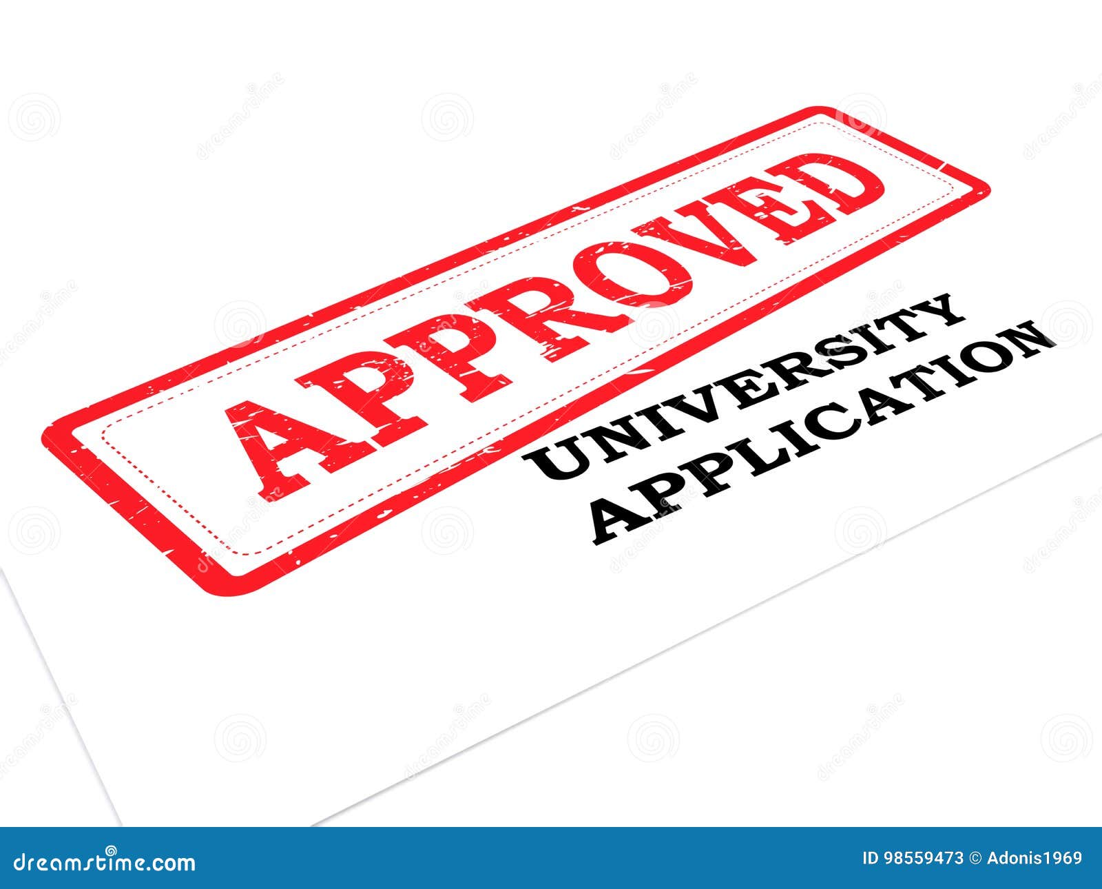 University Application Approved Stock Illustration - Illustration of ...