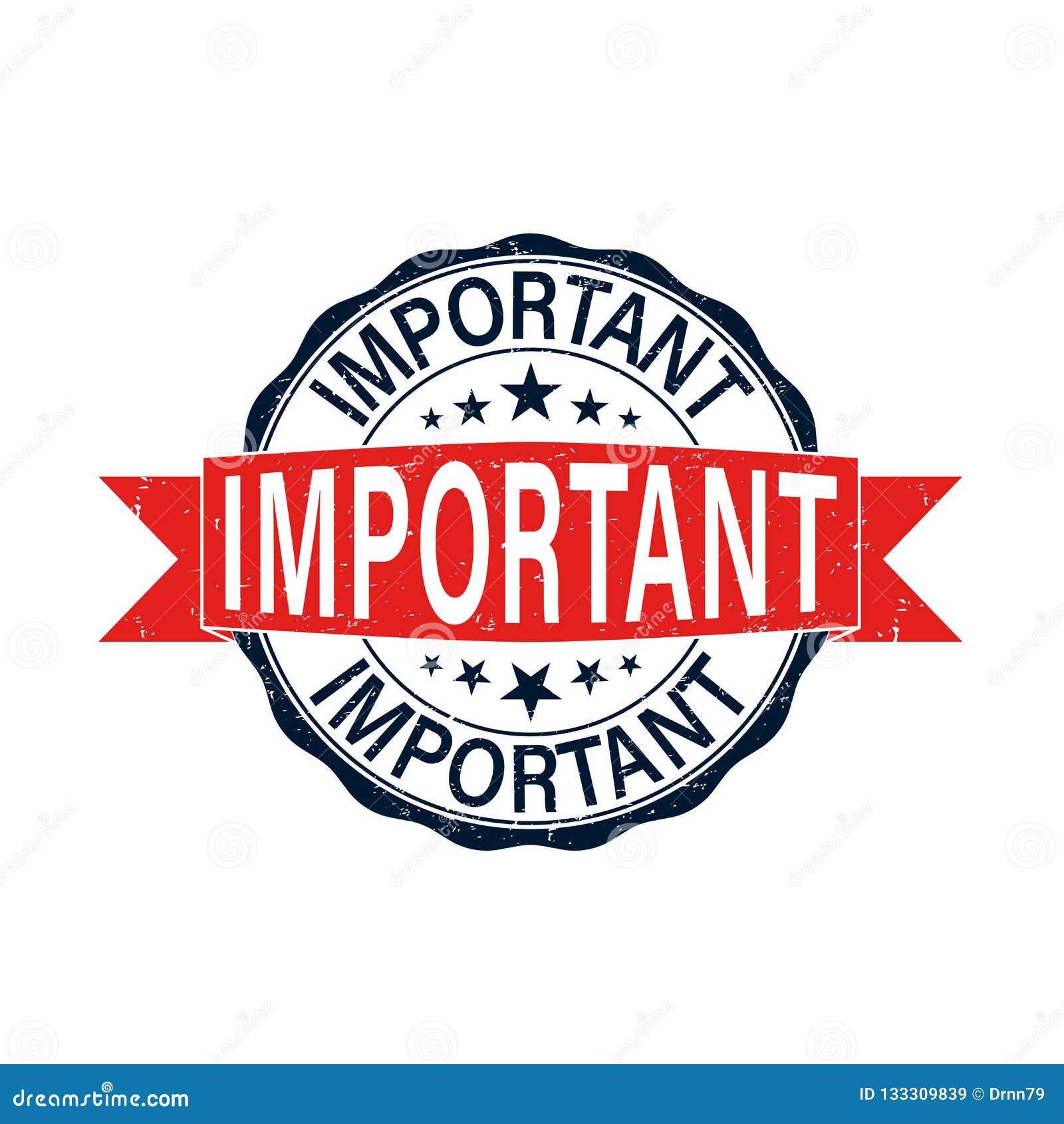 Red Important Rubber Web Stamp with Stars Stock Illustration ...