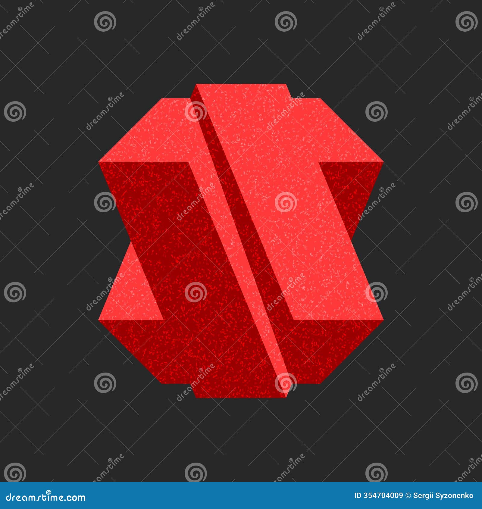 Impossible Object. Optical Illusion Shapes. 3d Illustration. Geometric ...