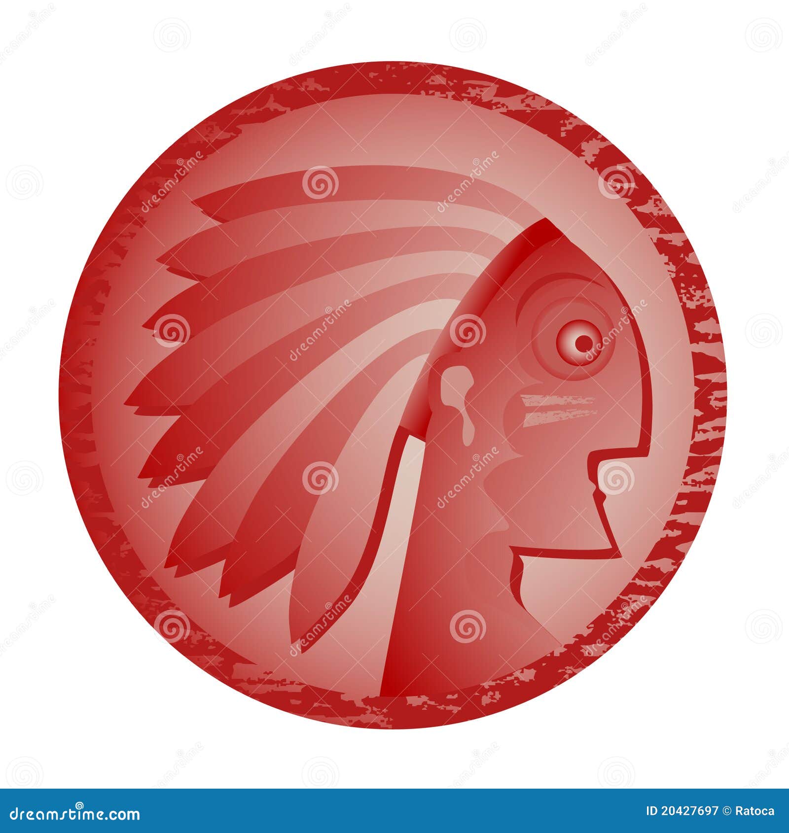 Red indian stock vector. Illustration of composition - 20427697