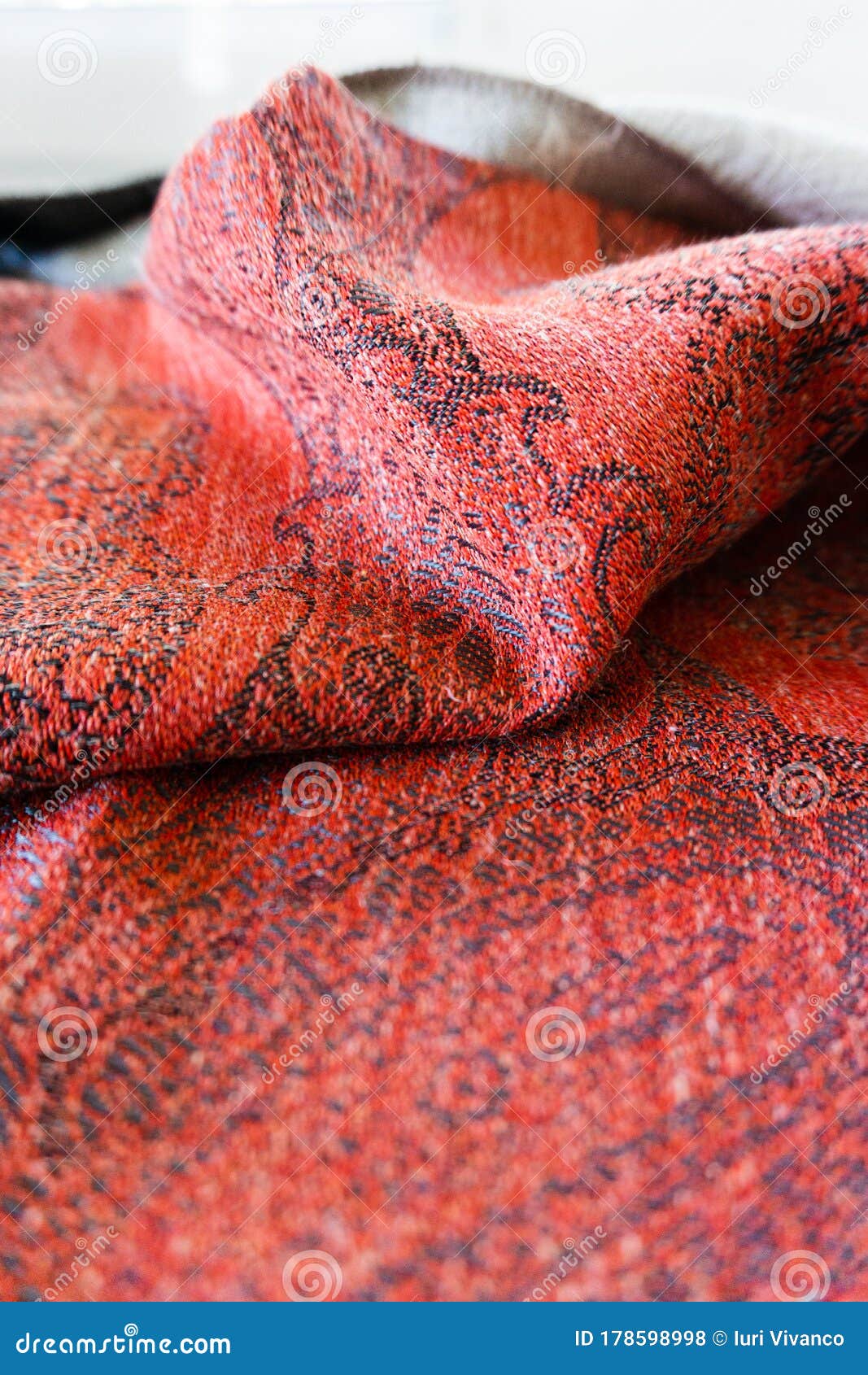 Red Indian Ethnic Texture Fabrics Stock Photo - Image of decoration ...