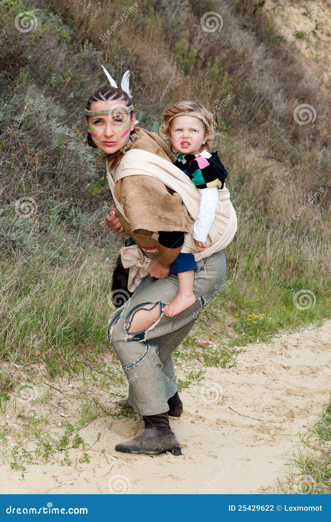 Red Indian girl stock photo. Image of tribal, female - 25429622