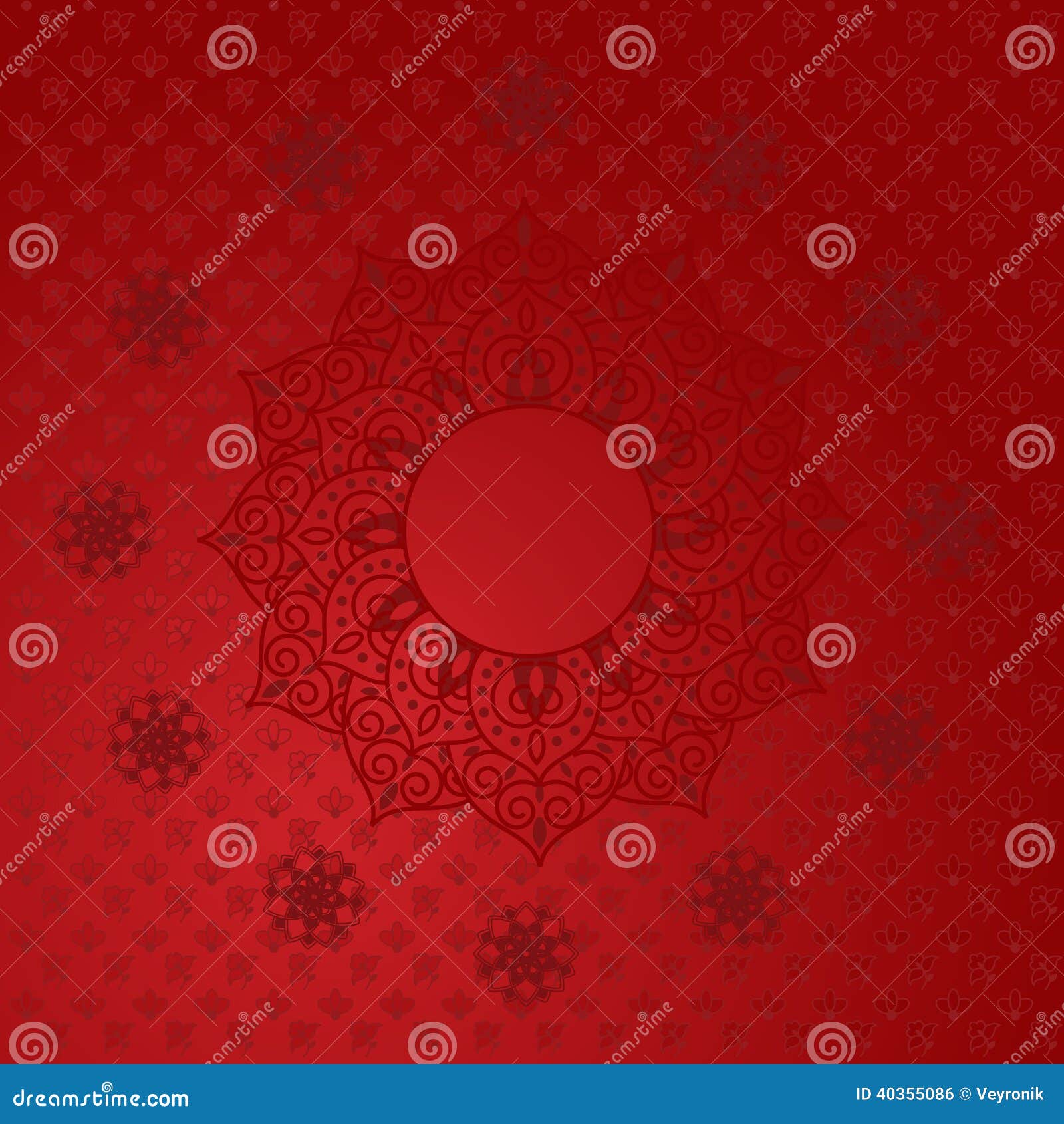 Red indian pattern stock vector. Illustration of vintage - 40355086