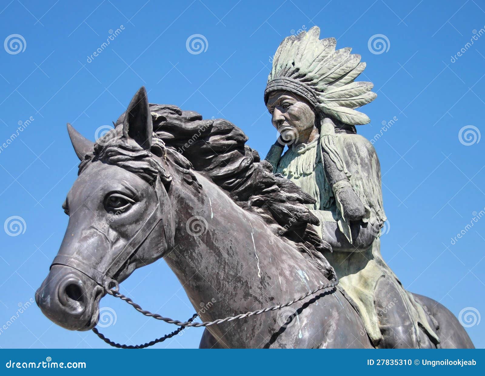 Red indian statue stock photo. Image of figure, myth - 27835310