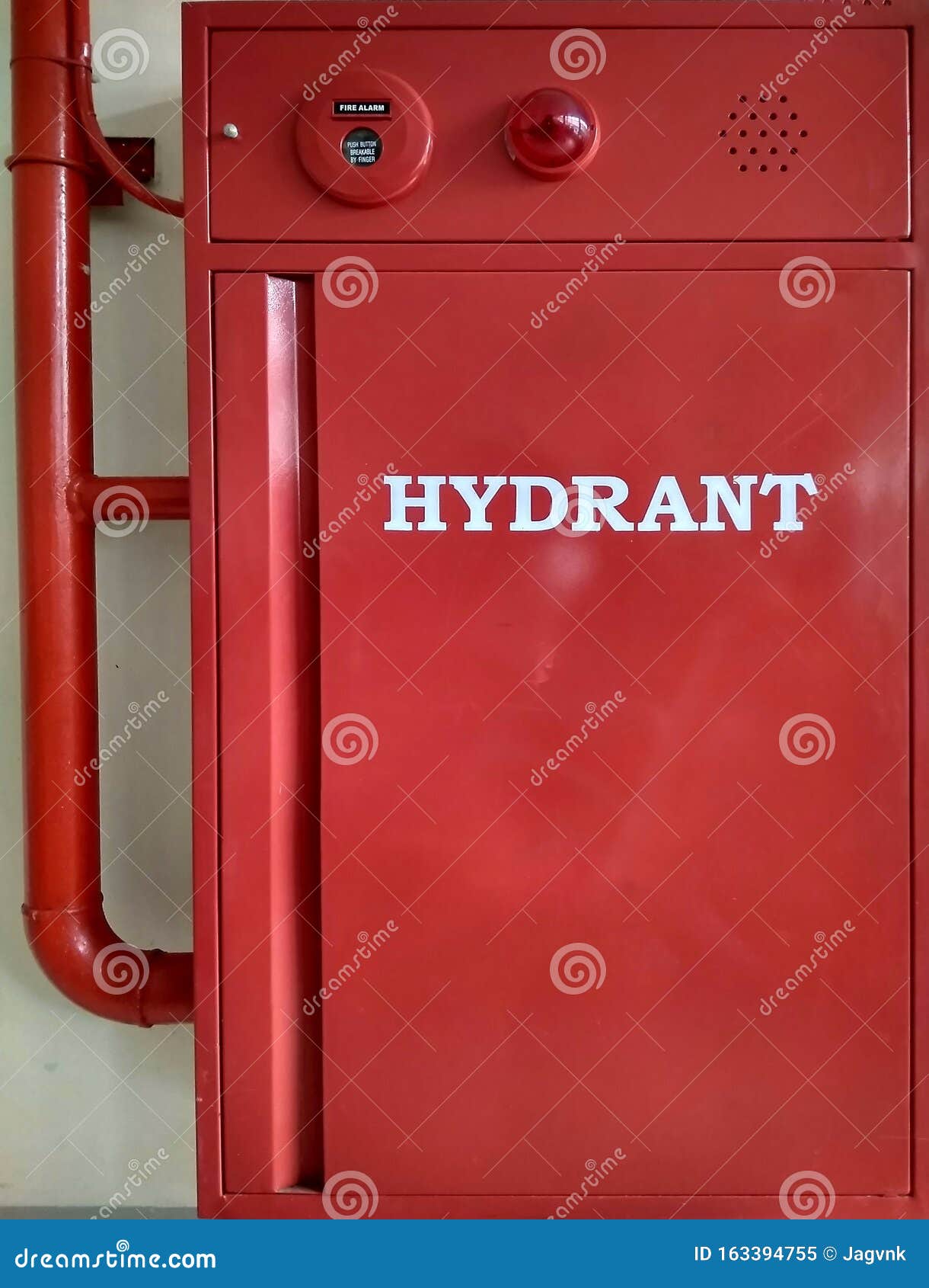 Red Indoor Hydrant Box for Safety Stock Image - Image of soft, focus ...