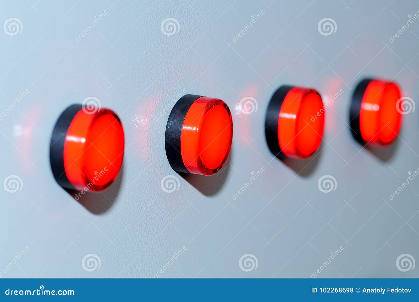 Red Industrial Switch Buttons Stock Photo - Image of industrial ...