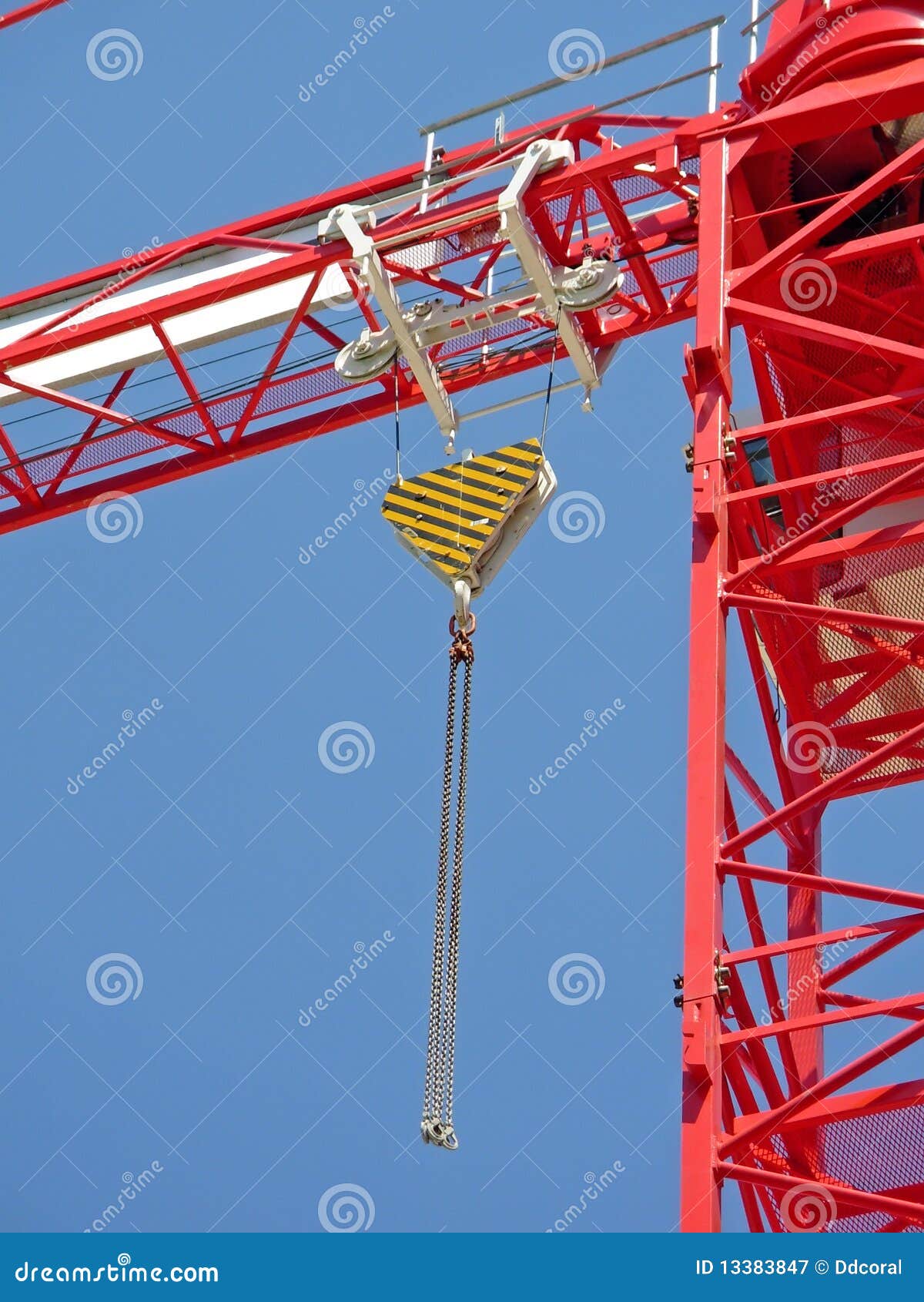 Red industrial T-antenna stock image. Image of construction - 13383847