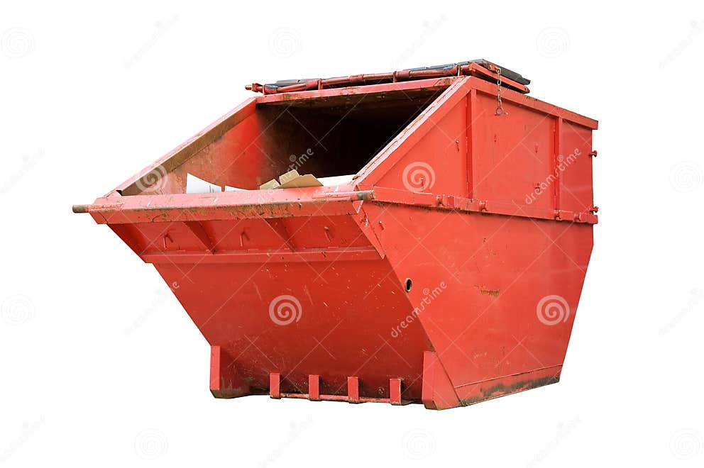 Red Industrial Waste Bin stock image. Image of environmental - 15195417
