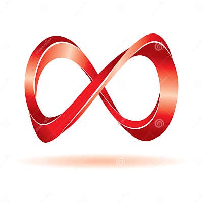 Red infinity sign stock illustration. Illustration of mebius - 13020915