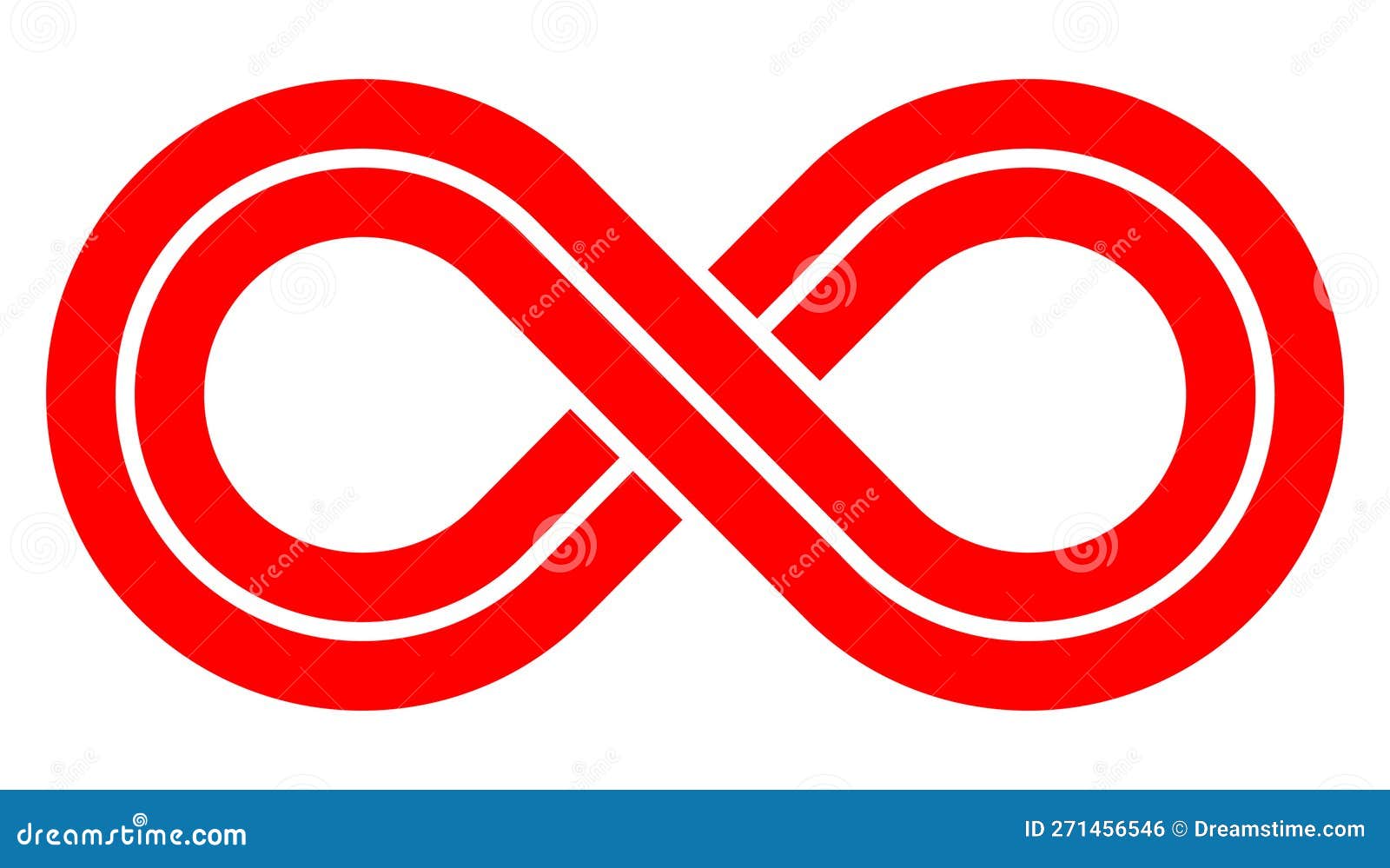 Red Infinity Sign with White Stripe Over White Background Stock Vector ...