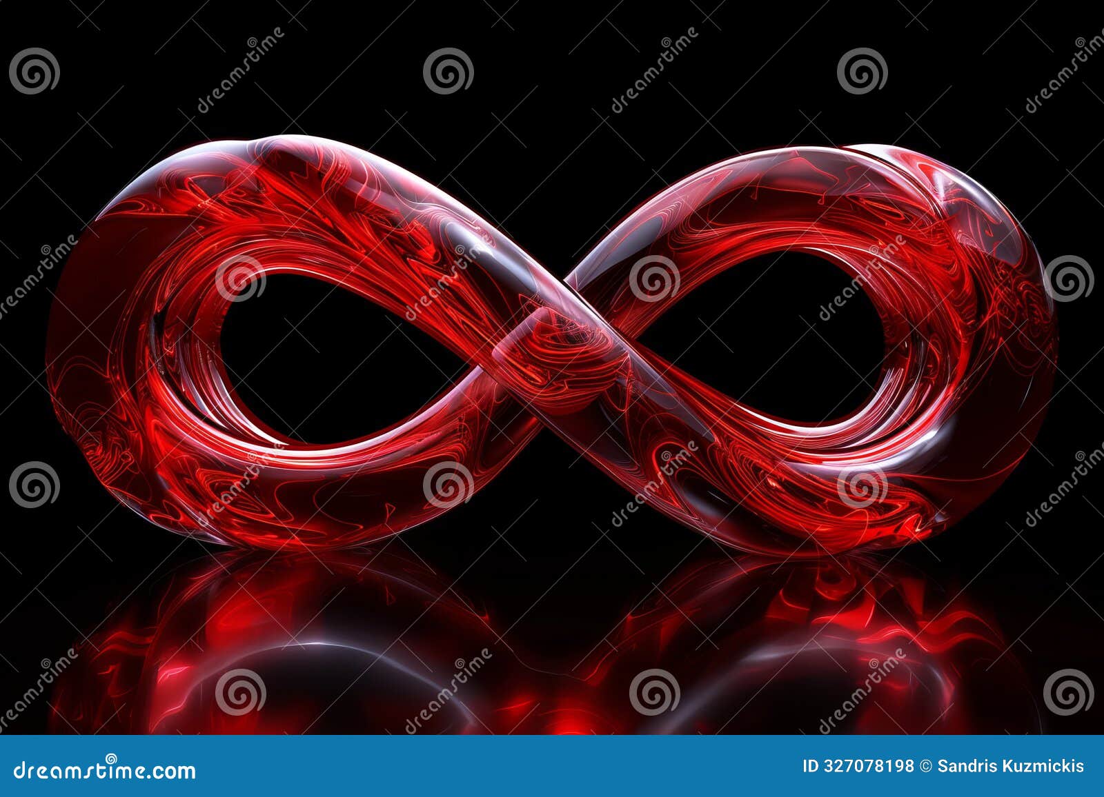 Red Infinity Symbol Illustration on Dark Background. Generative AI ...