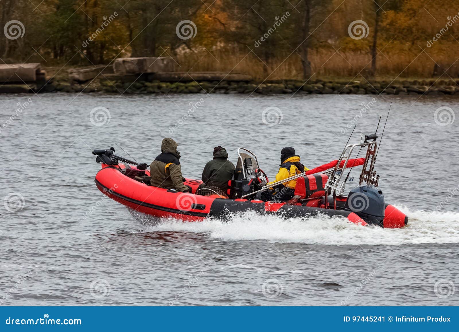 Red inflatable boat stock image. Image of inflatable - 97445241