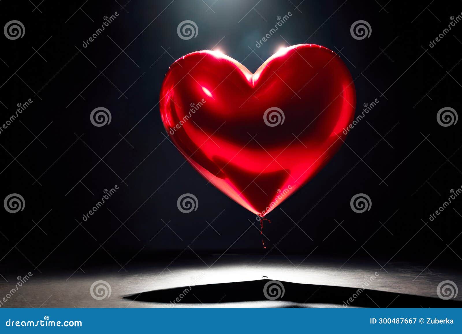 Red Inflatable Heart Balloon Stock Illustration - Illustration of ...