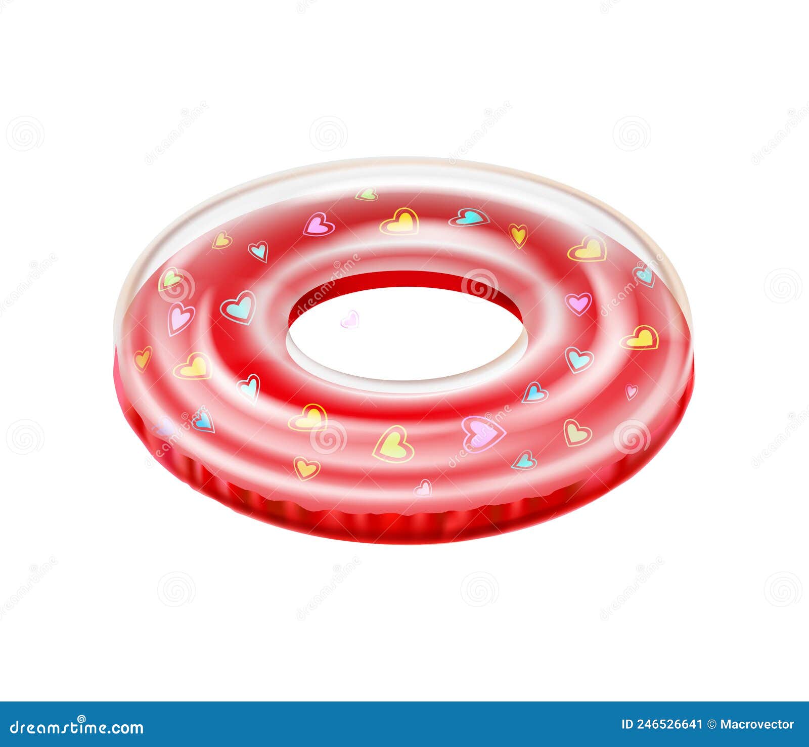 Red Inflatable Ring Composition Stock Vector - Illustration of coast ...