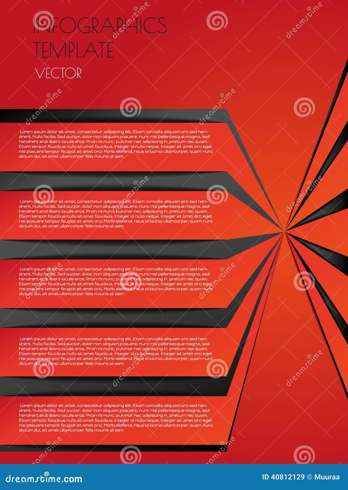Red infographics stock vector. Illustration of education - 40812129