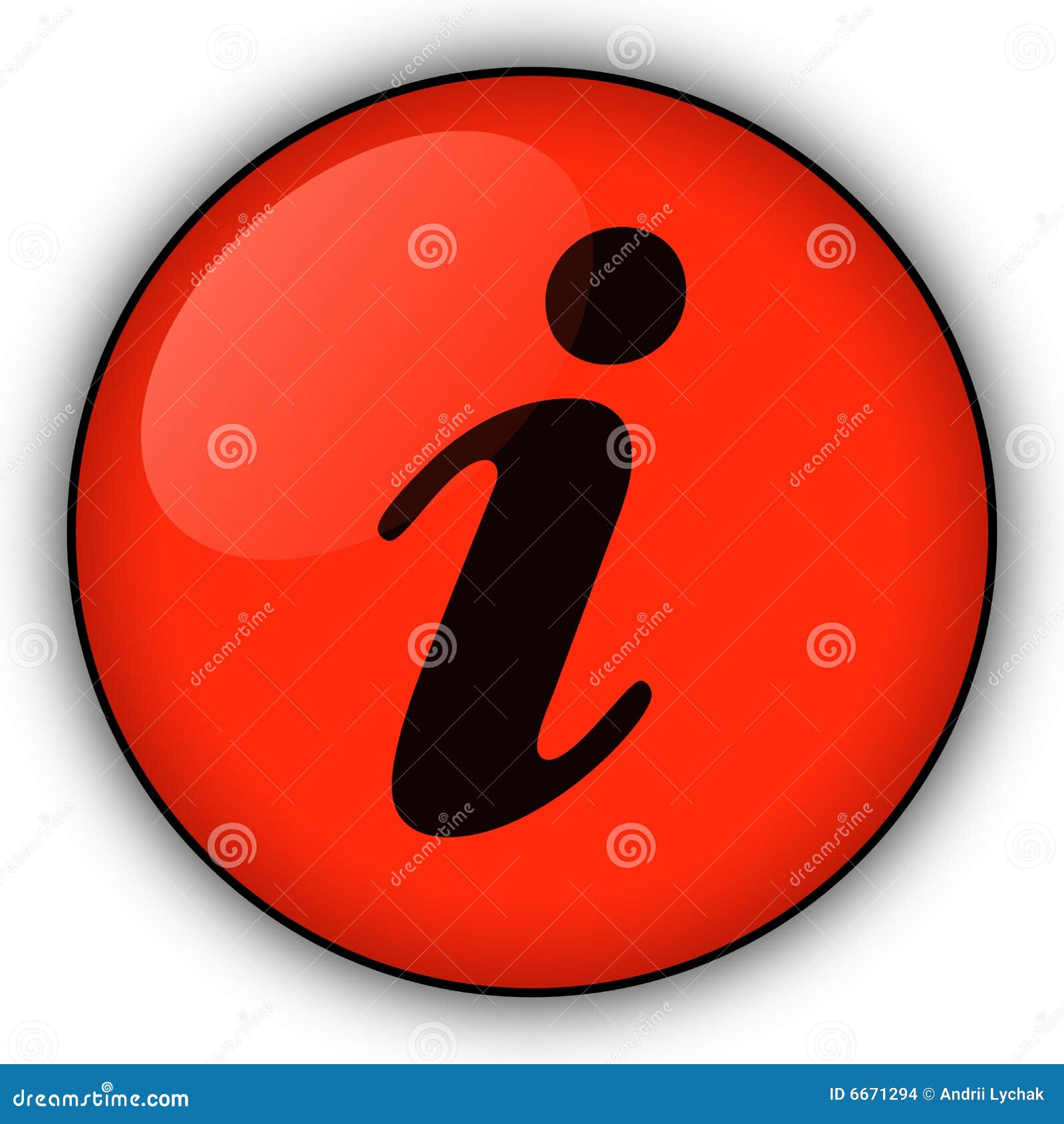 Red information button stock illustration. Illustration of design - 6671294