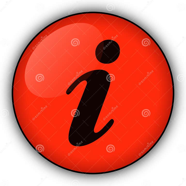 Red information button stock illustration. Illustration of design - 6671294