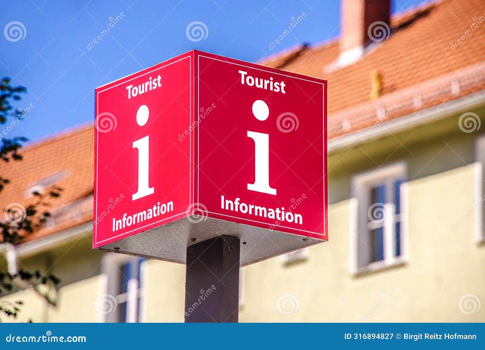 Red Information Tourist Sign Stock Image - Image of city, light: 316894827