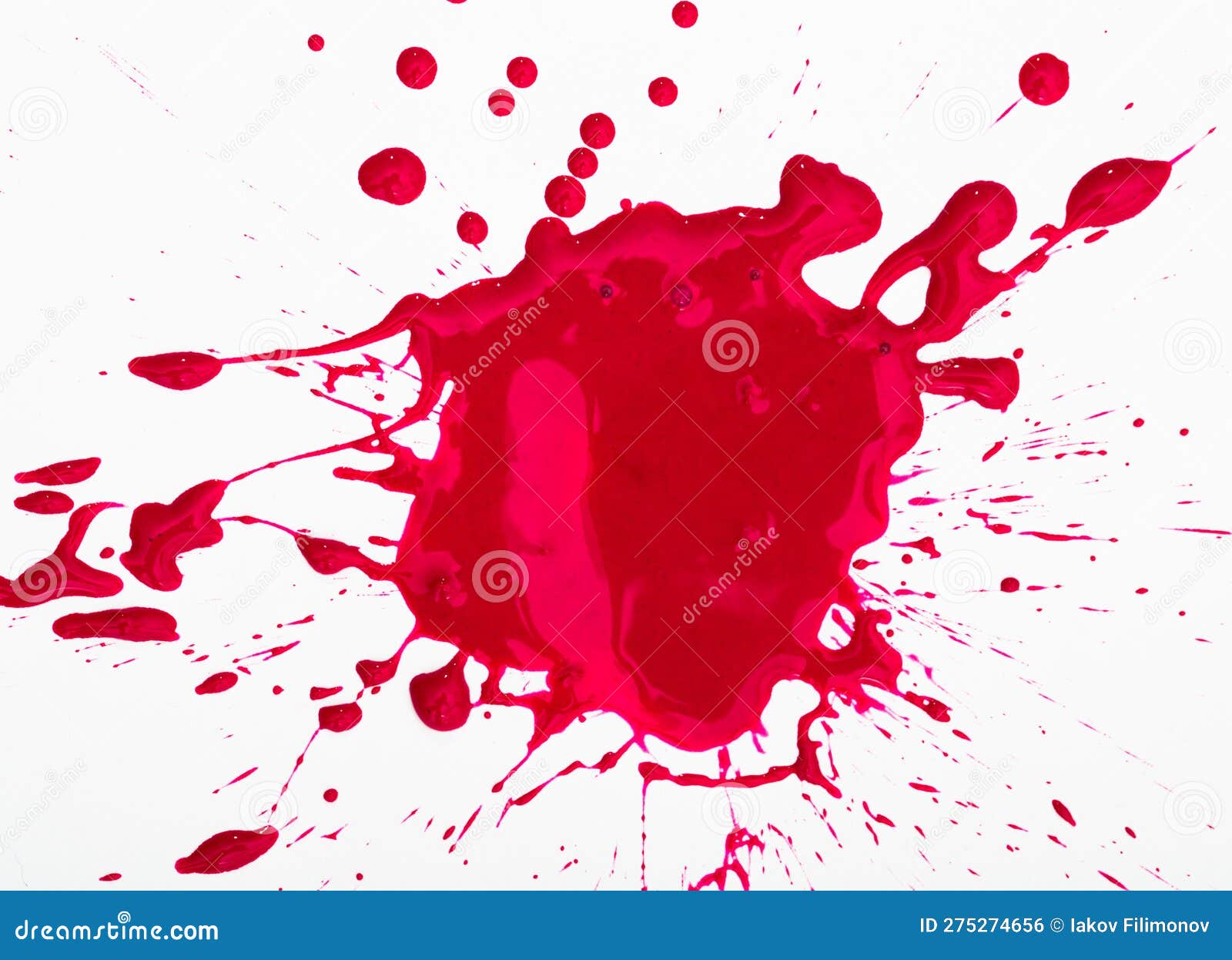 Red Ink Blot on White Background Stock Photo - Image of grunge, blood ...