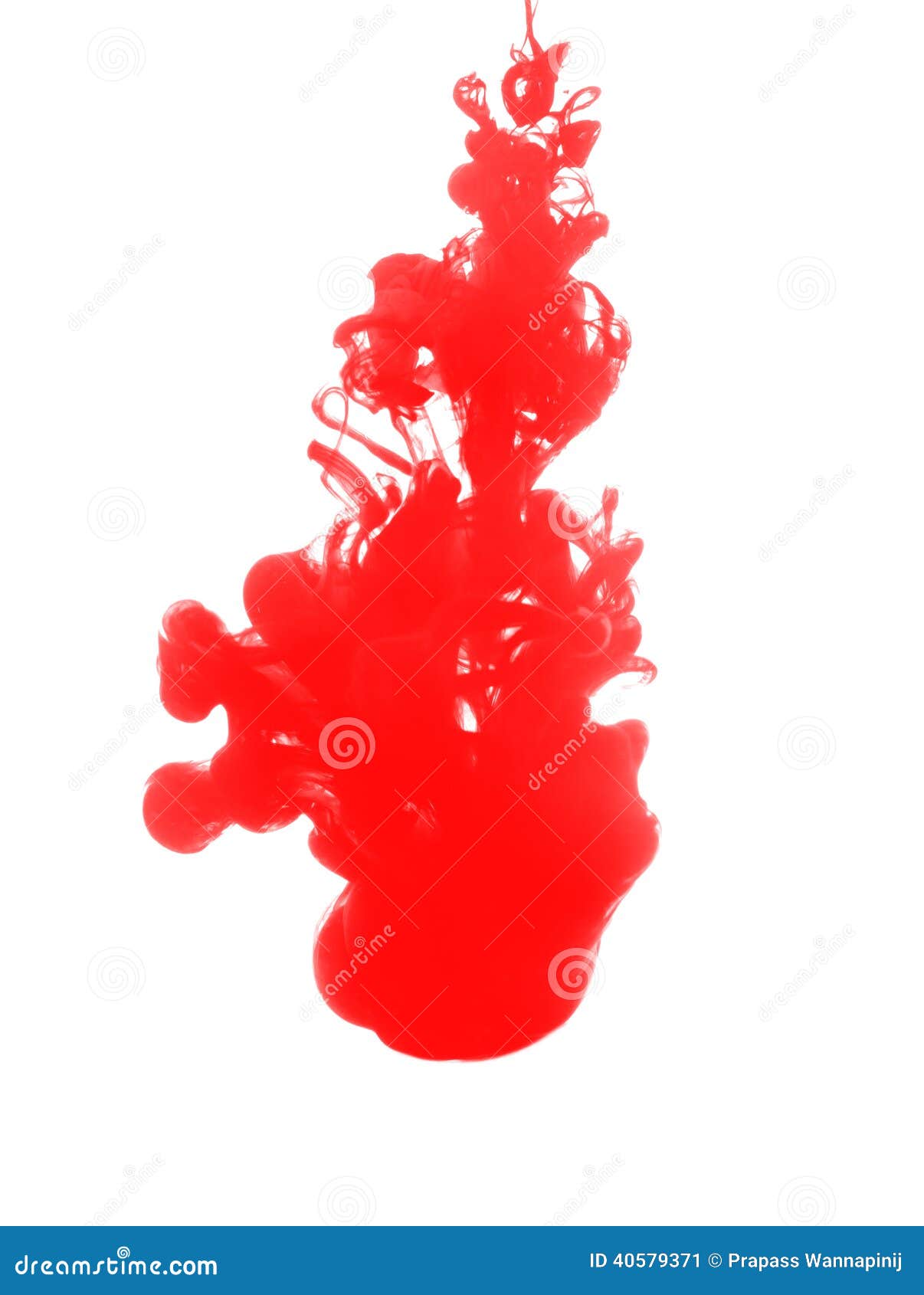 Red Ink Drop in Water Isolated Stock Image - Image of thai, abstract ...