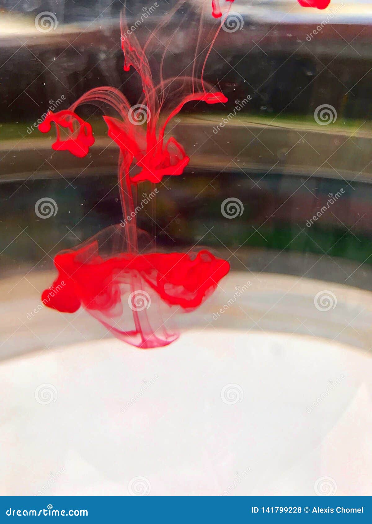 Red ink drops in water stock photo. Image of painting - 141799228
