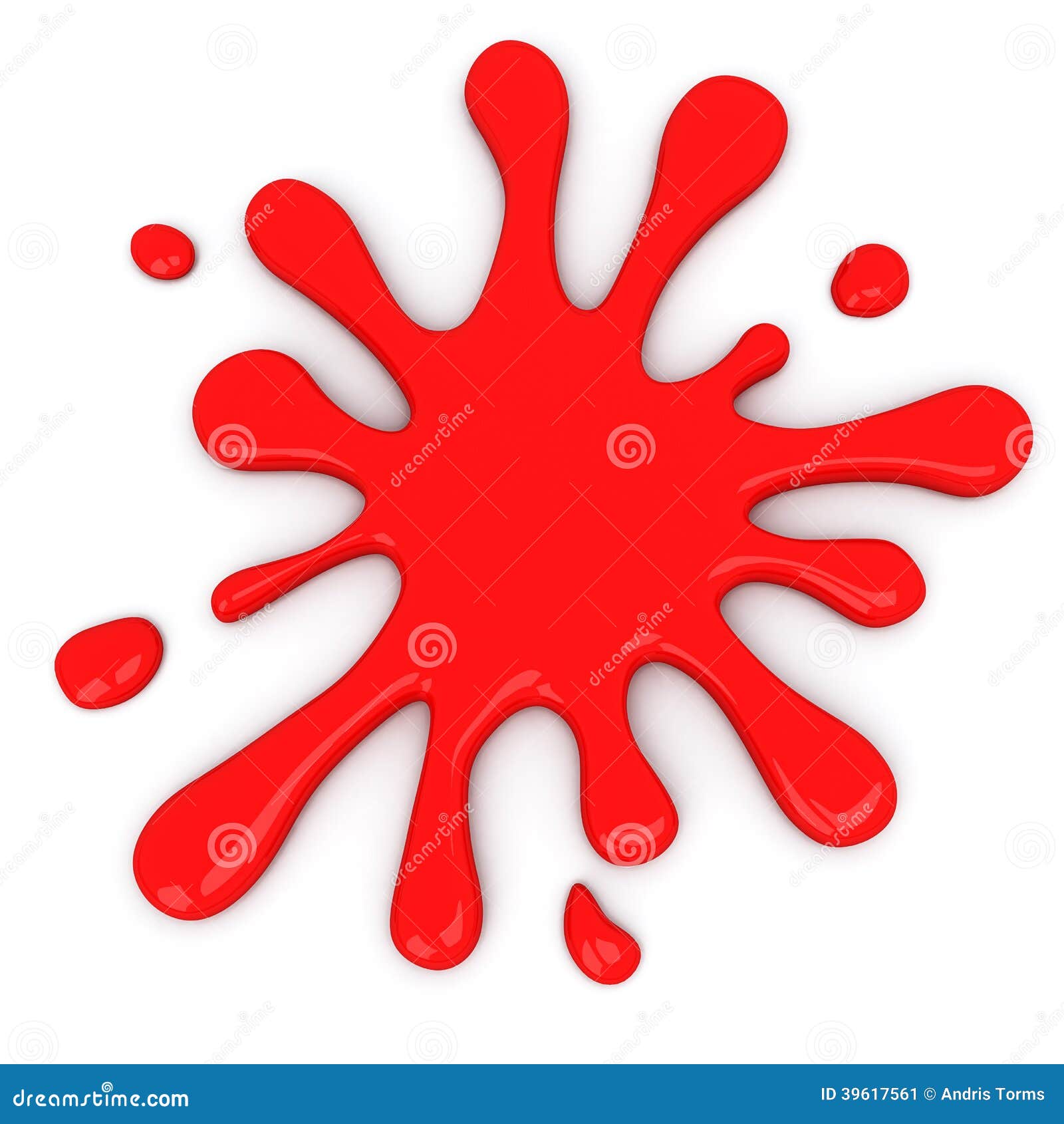Red ink splashes, 3d stock illustration. Illustration of closeup - 39617561