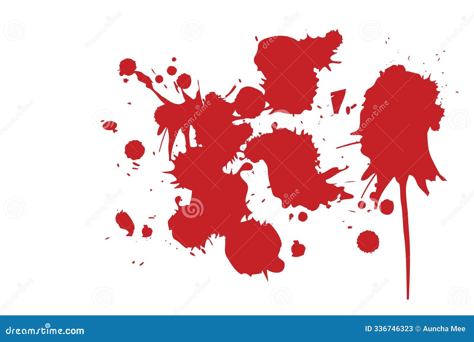 Red Ink Splatter Splash Brush Dots Art Abstract Design Element Isolated ...