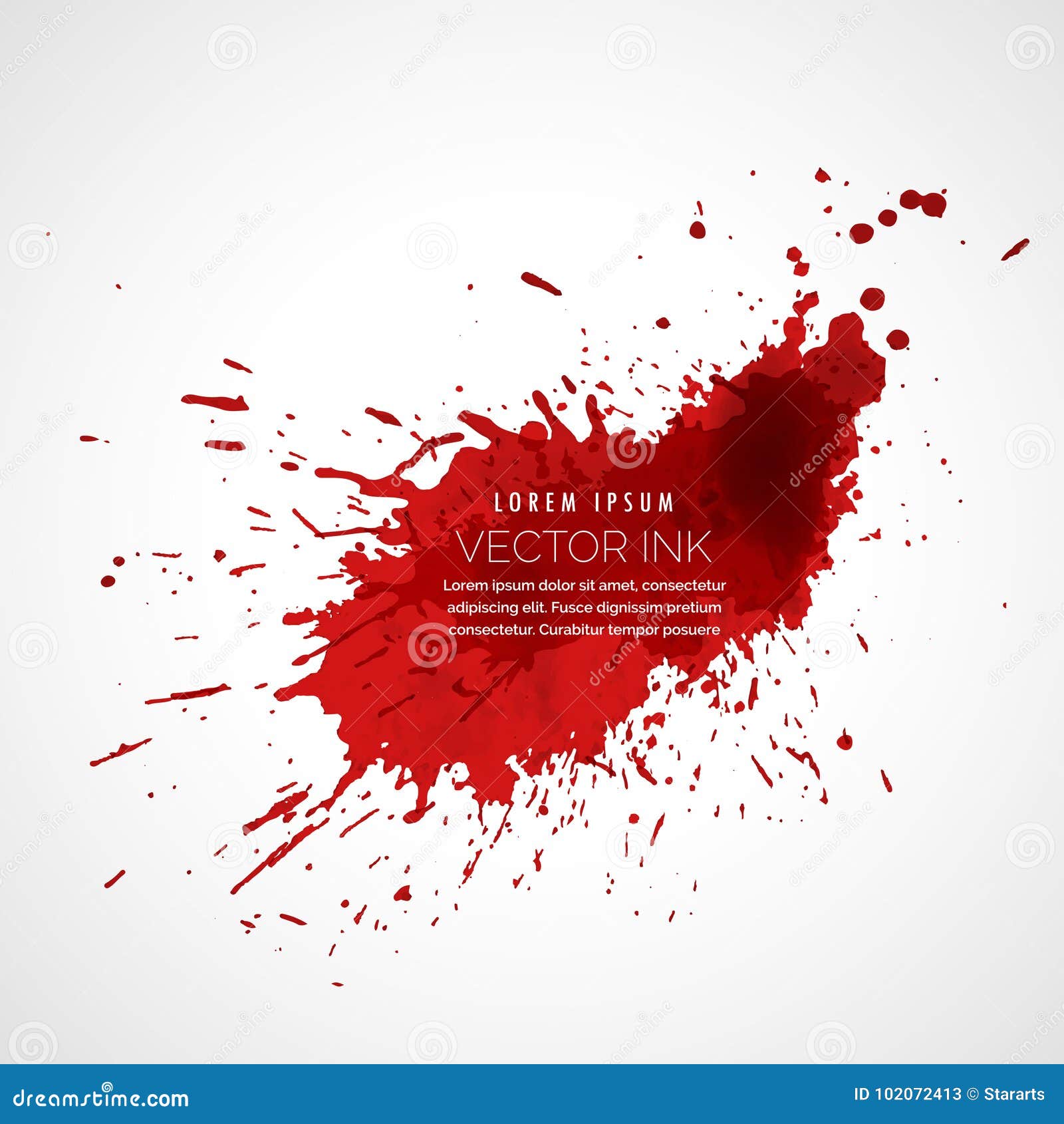 Red ink splatter vector stock vector. Illustration of spot - 102072413