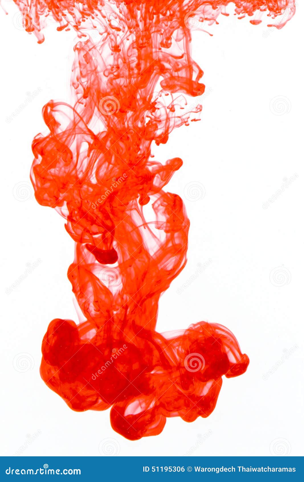 Red Ink in Water Isolated on White. Stock Photo - Image of depression ...