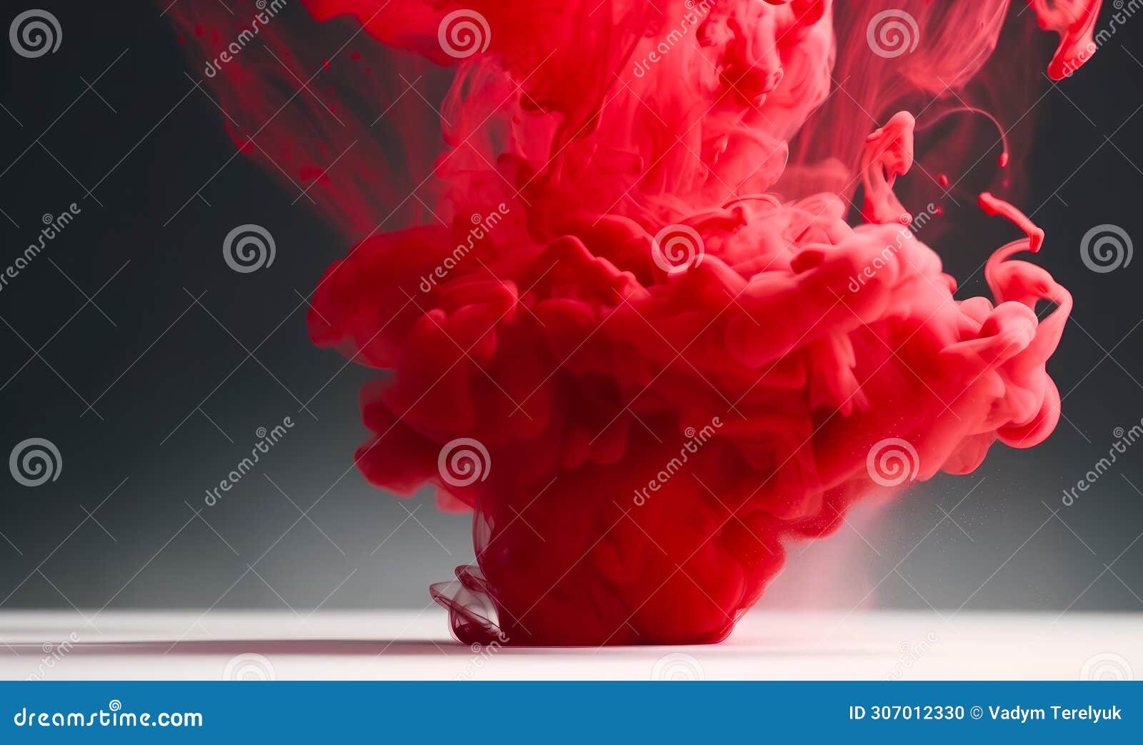 Red Ink in Water on White Background Stock Photo - Image of cloud ...