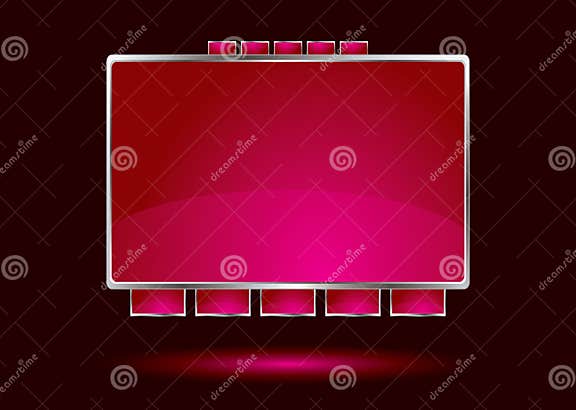 Red interface stock vector. Illustration of computer, monitor - 7801338