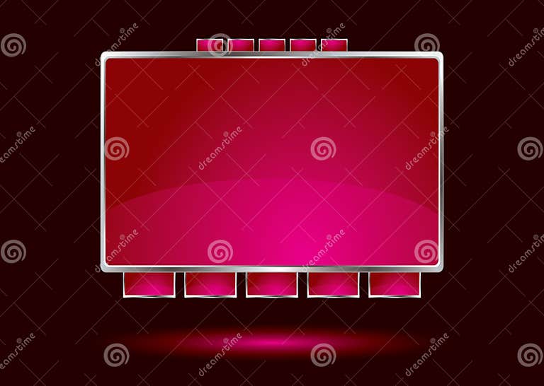 Red interface stock vector. Illustration of computer, monitor - 7801338