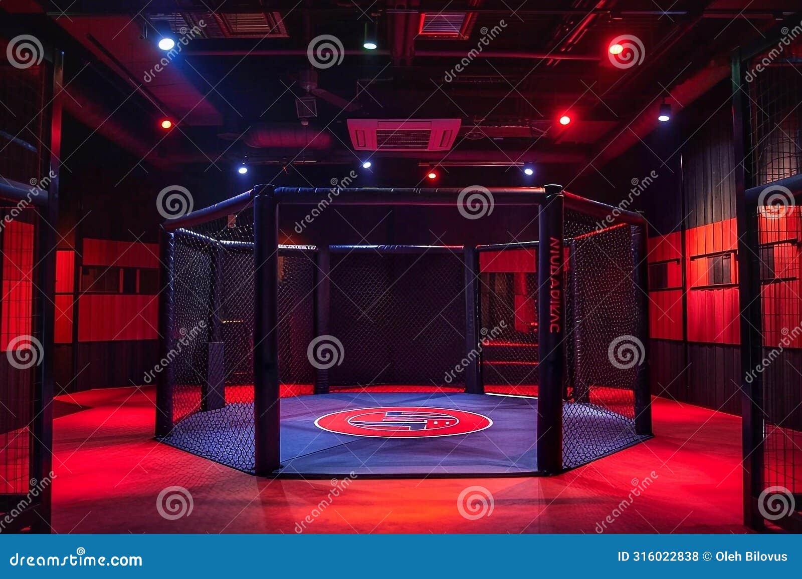 Red Interior of Boxing Ring Stock Illustration - Illustration of ...