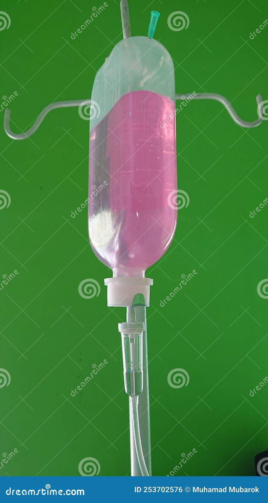 Red Intravenous Fluid is Being Administered To the Patient Stock Photo ...