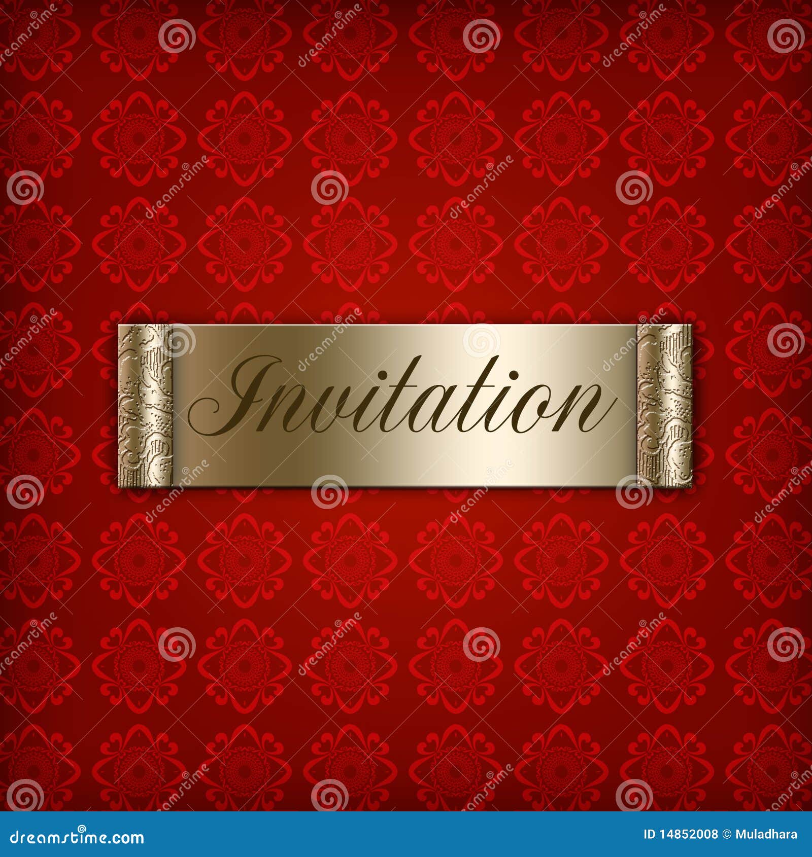 Red Invitation stock illustration. Illustration of surface - 14852008