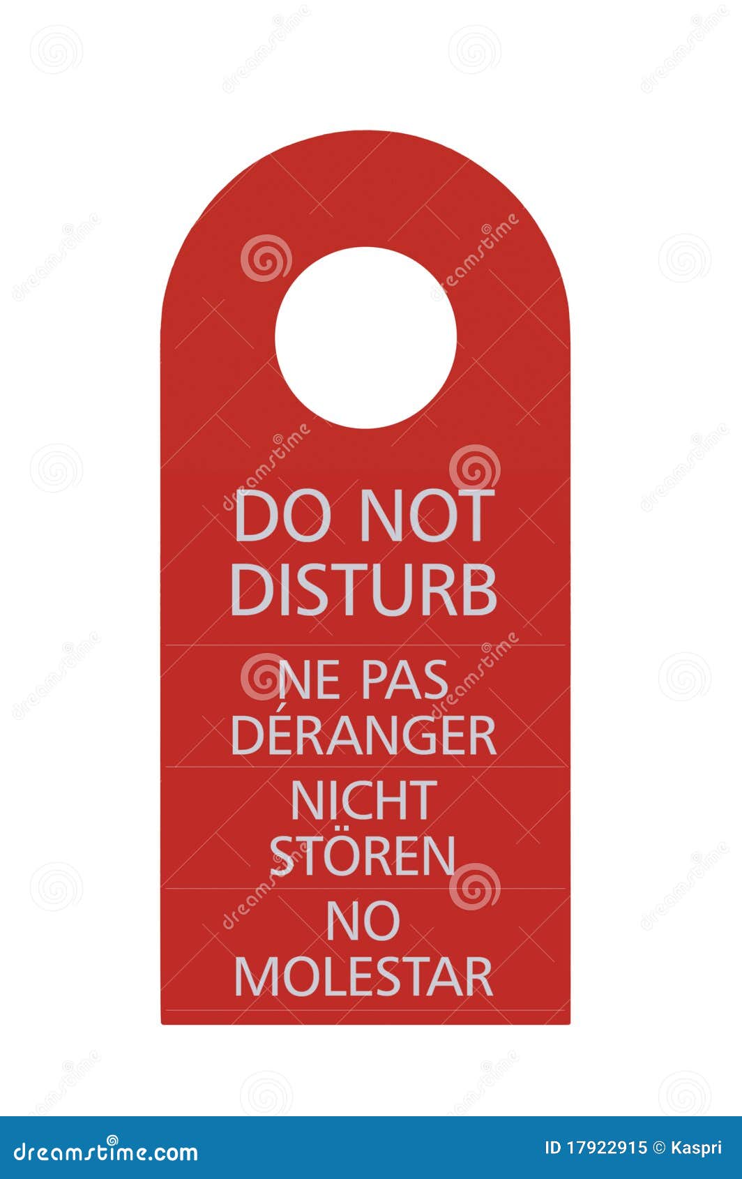Red Isolated Do Not Disturb Door Handle Tag Stock Image - Image of grey ...
