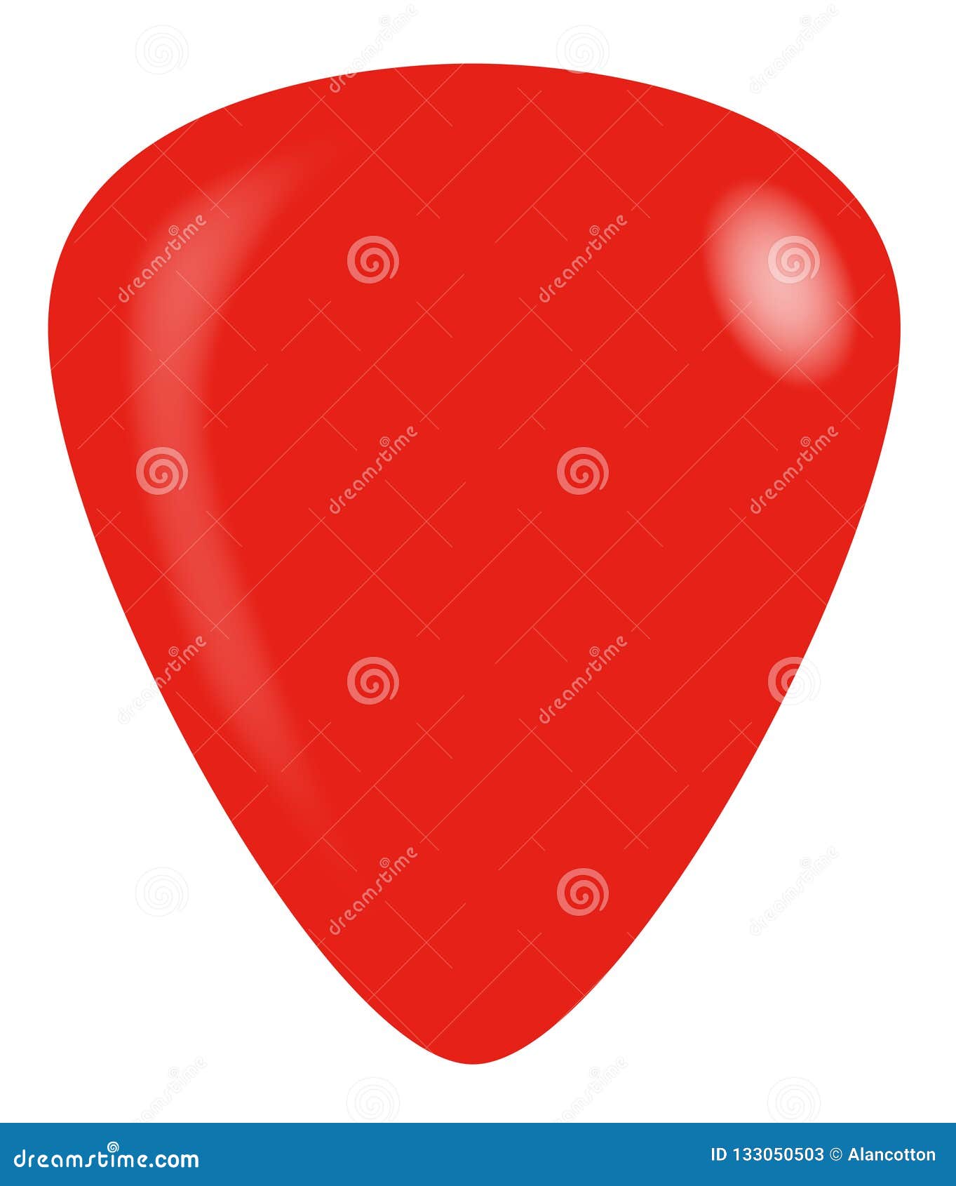 Red Isolated Guitar Plectrum Stock Vector - Illustration of plastic ...