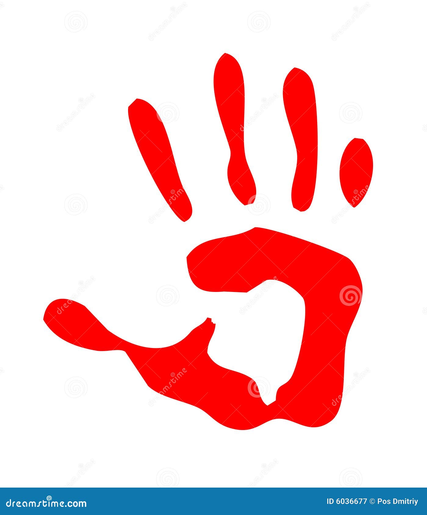 Red isolated handprint stock illustration. Illustration of kindergarten ...
