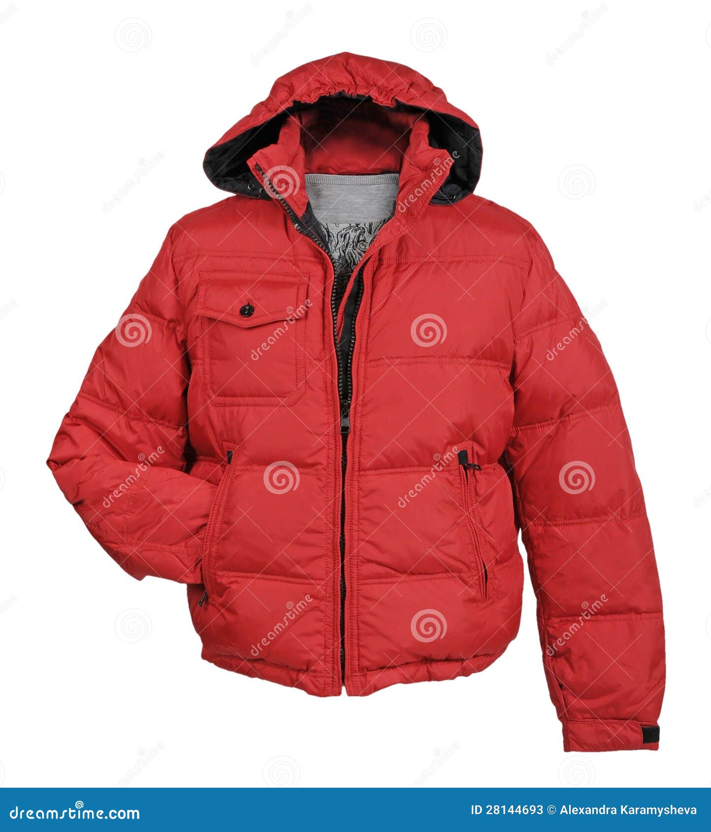 Red jacket stock image. Image of cloth, hood, clothing - 28144693