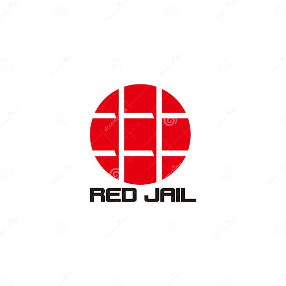 Red Jail Symbol Simple Logo Vector Stock Vector - Illustration of ...